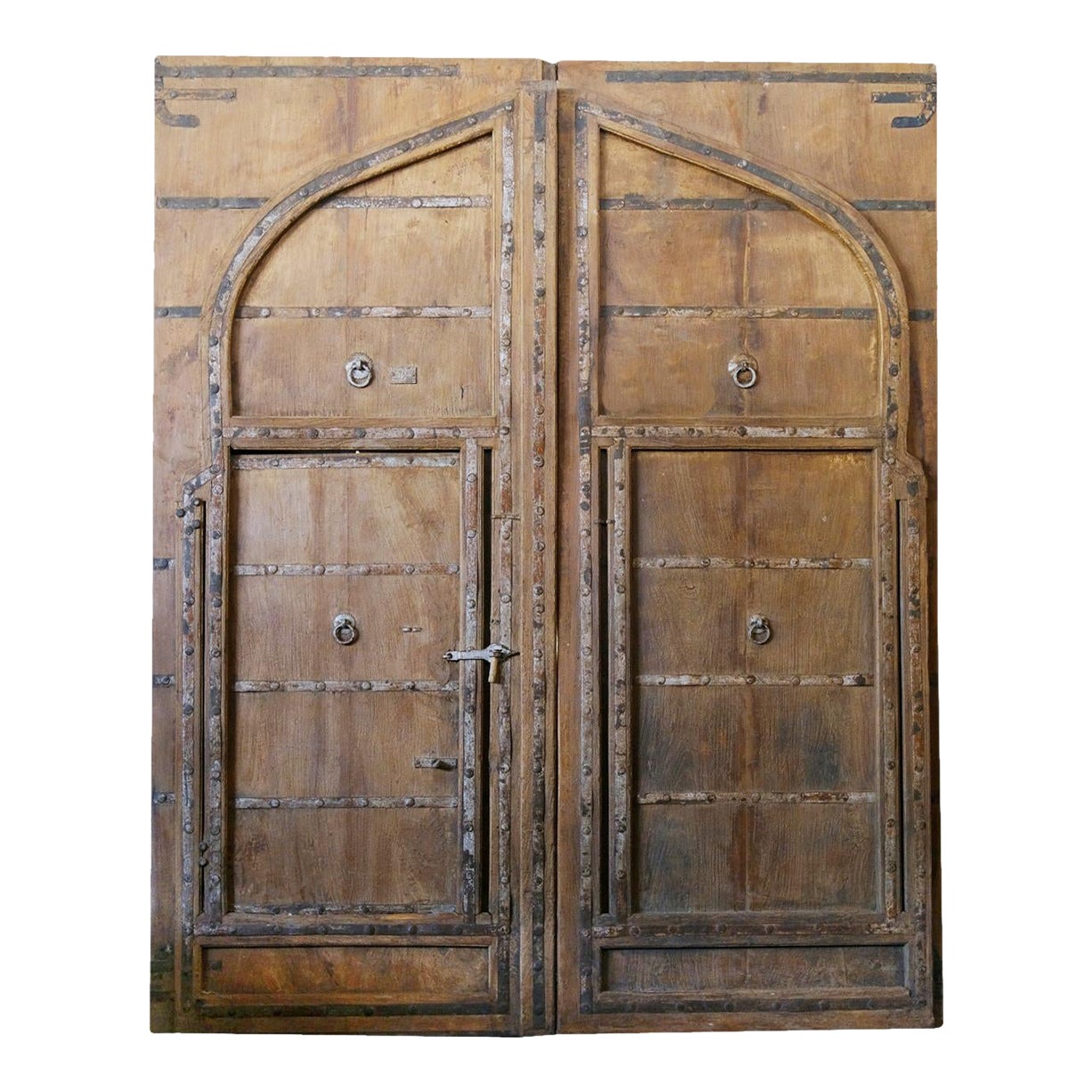 Antique 1920s Indian Haveli Teak Doors | Chairish