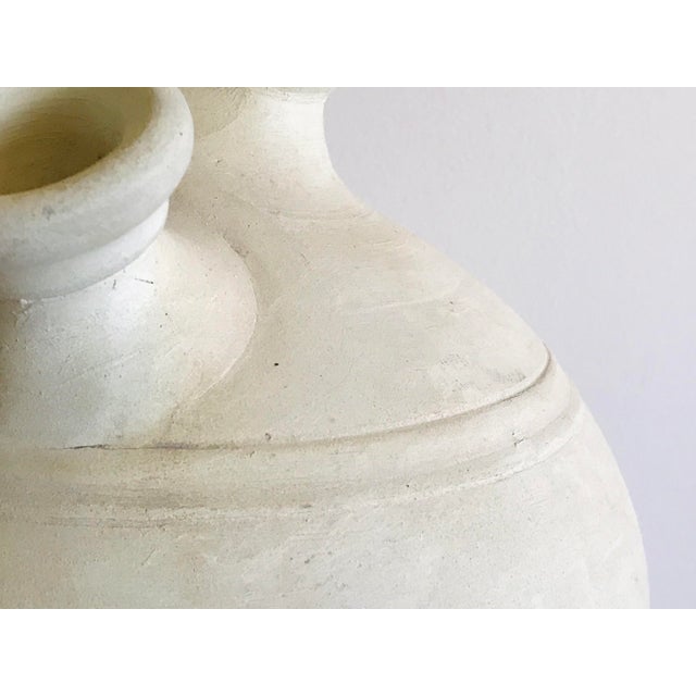 20th Century Spanish White Earthenware Botijo | Chairish