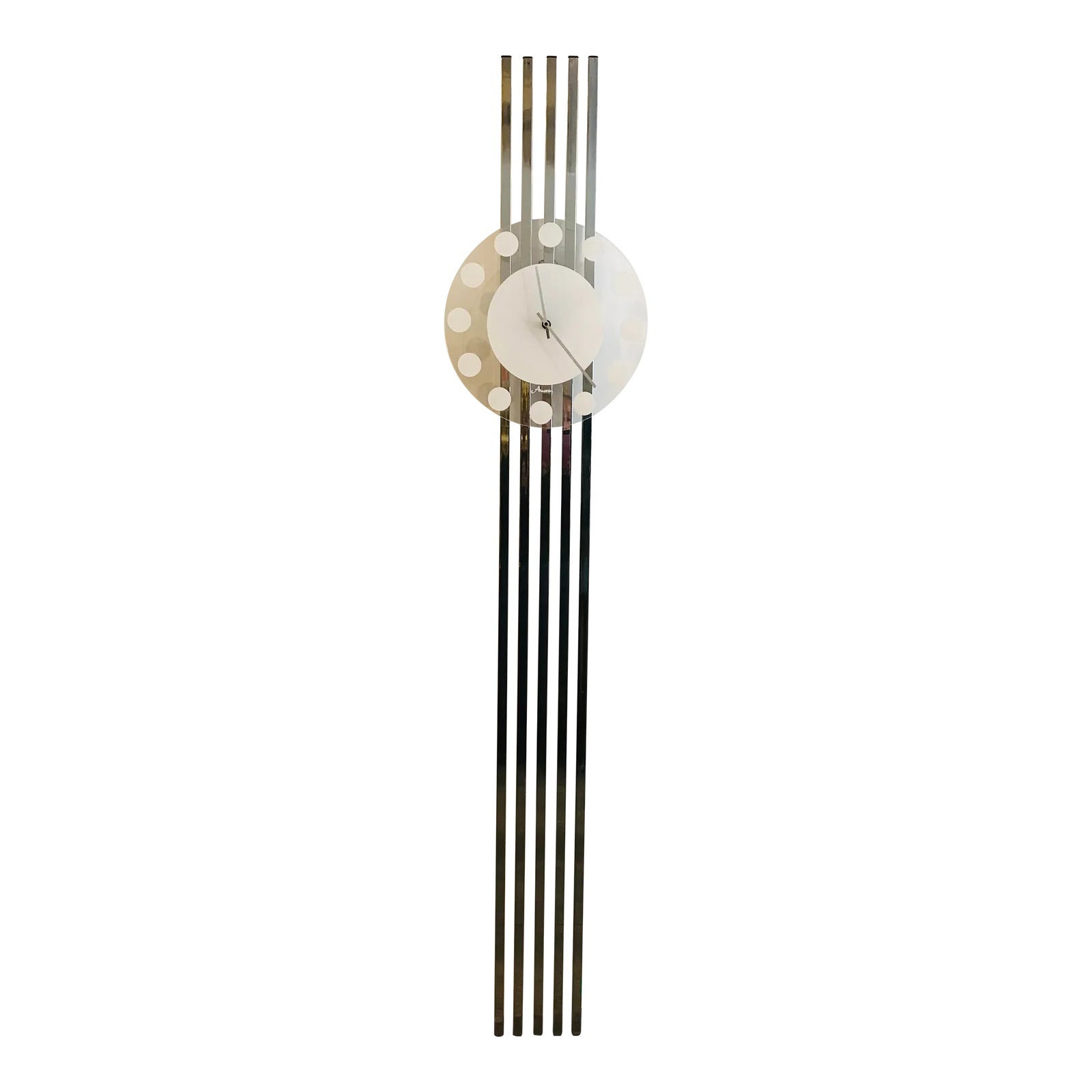 Vintage Mid-Century Modern Austin Productions Chrome Lucite Wall Clock ...