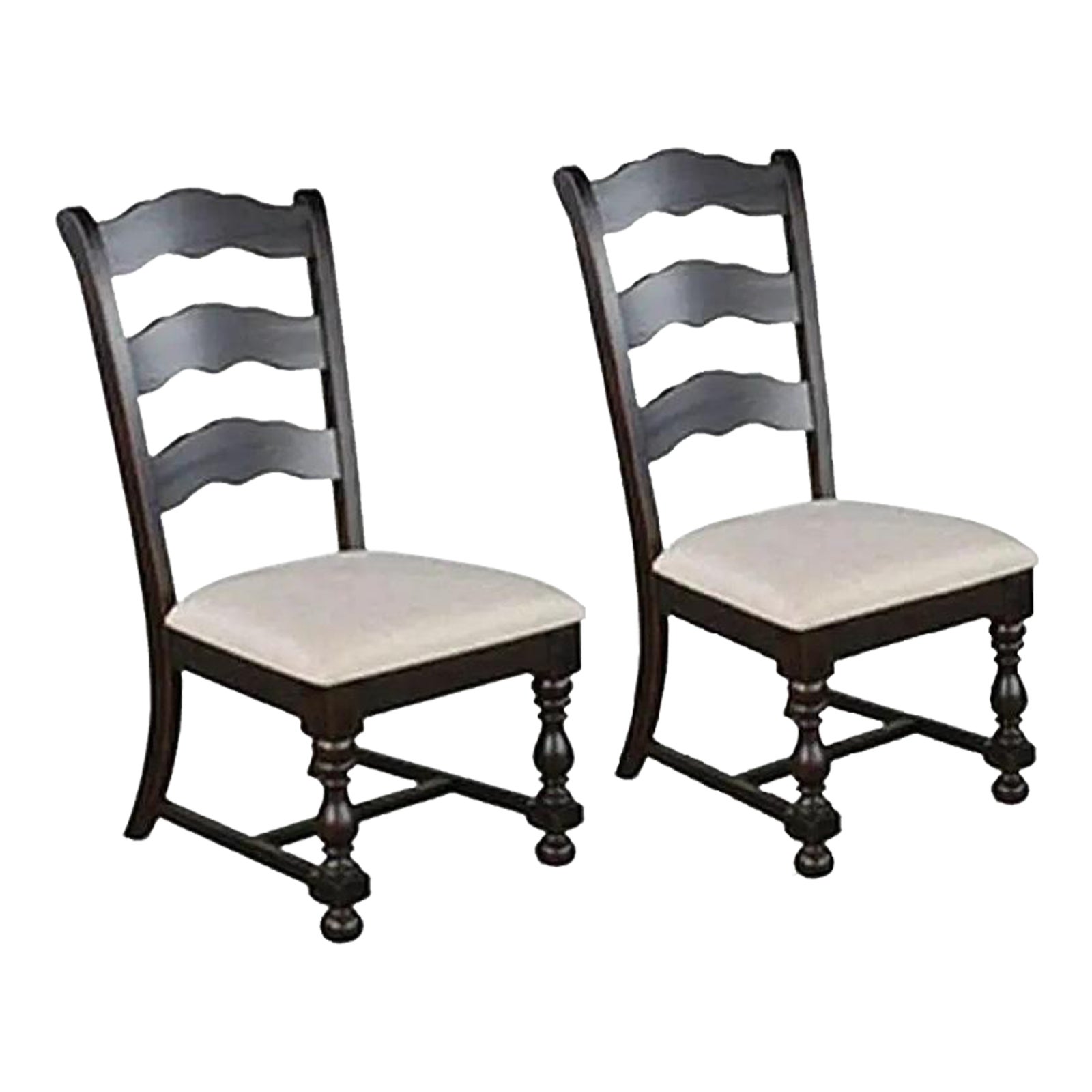 Scottsdale Ladderback Side Chairs With Cushion Seat Set of 2 | Chairish