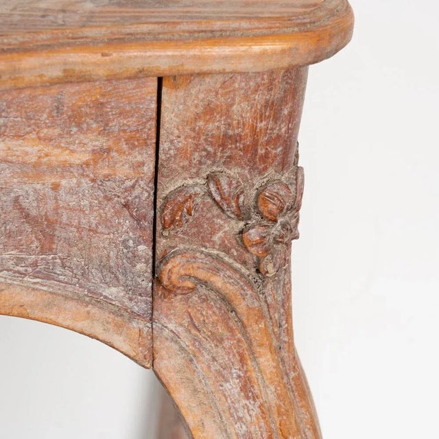 Antique Rococo Red Painted Side Table, Norway Circa 1780-1800 | Chairish