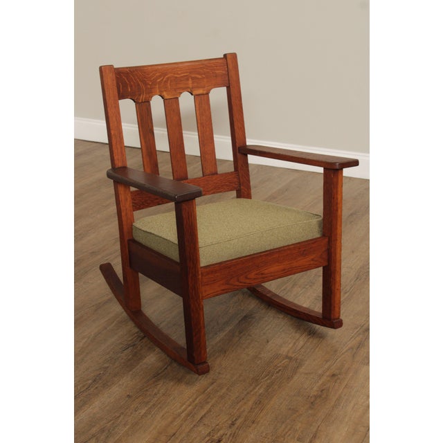 Antique Mission Oak Rocking Chair | Chairish