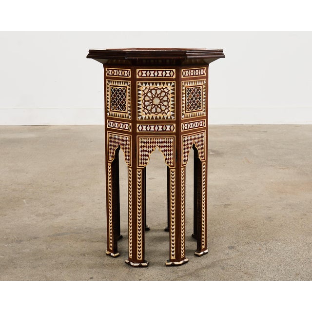 Pair of Moorish Middle Eastern Octagonal Drink Tables Mosaic Inlay ...