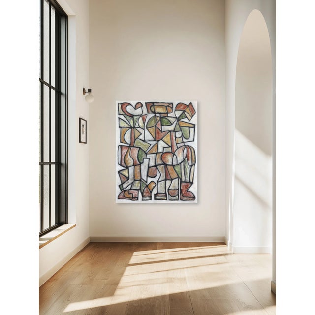 Anima - Large Contemporary Abstract Geometric Painting Original Artwork ...