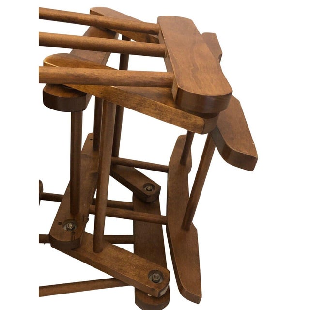 Mid 20th Century Vintage Glider Maple Glider Ottoman | Chairish