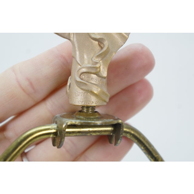 Mid 20th Century Heyco Brass Cut Crystal Vase Urn Table Lamp W Angel ...