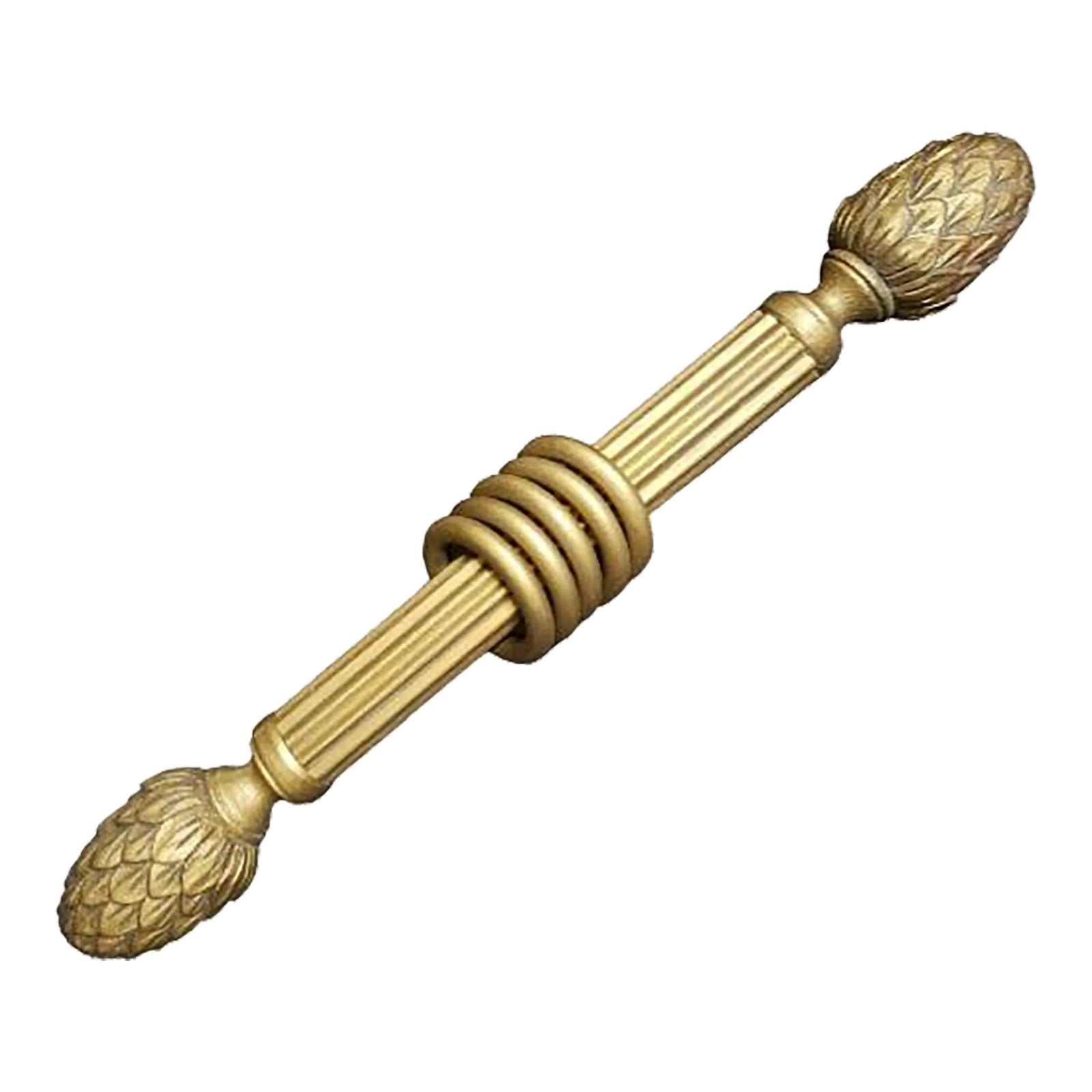 Late 20th Century Vintage Gilt Wood Pineapple Curtain Rod | Chairish