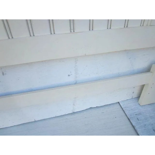 1980s Full Queen Headboard Coastal Cottage Wood White Color | Chairish