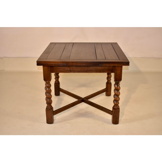 Circa 1900 English Oak Table With Two Draw-Leaves | Chairish