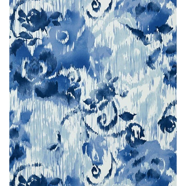 Waterford Floral Wallpaper - Royal Blue - Sample | Chairish