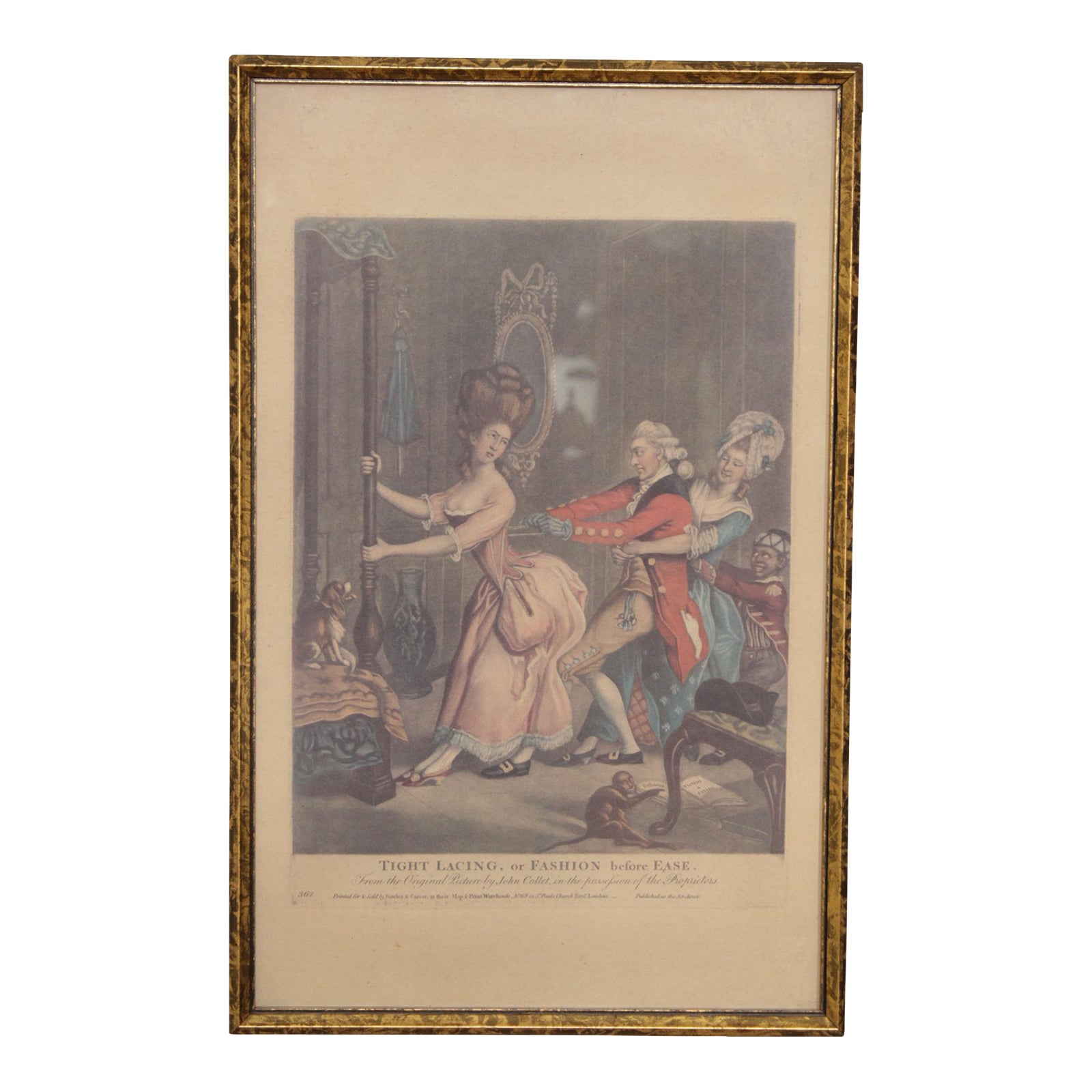 John Collet Framed Print, 'Tight Lacing, or Fashion Before Ease' | Chairish
