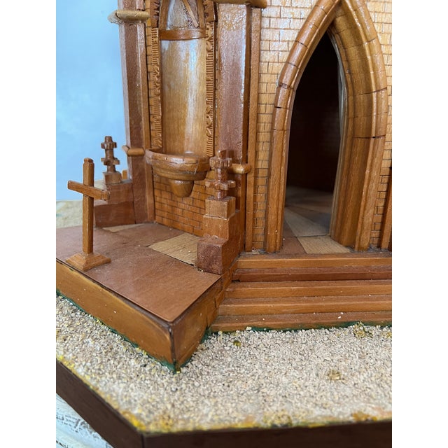 19th Century French Gothic Revival Hand Carved Cathedral Model | Chairish
