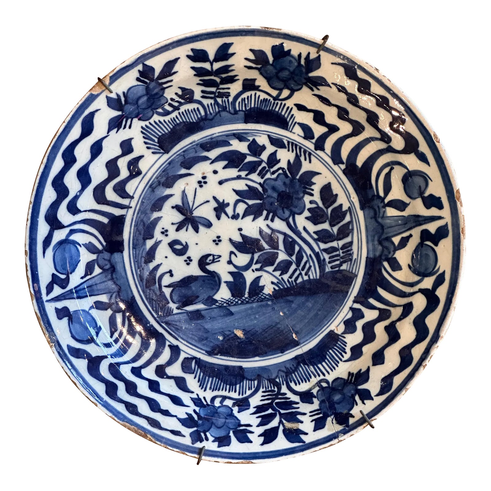 19th Century Delft Plate | Chairish