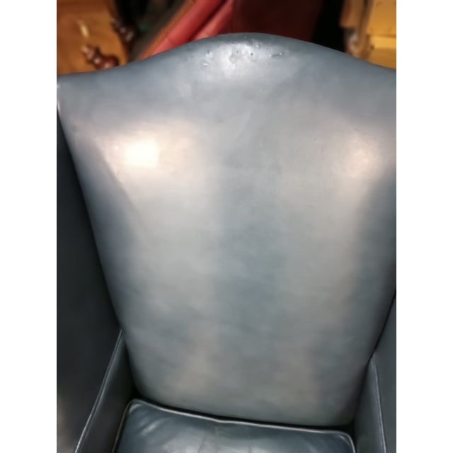 Vintage Leather Ball Claw Feet Wingback Chair | Chairish