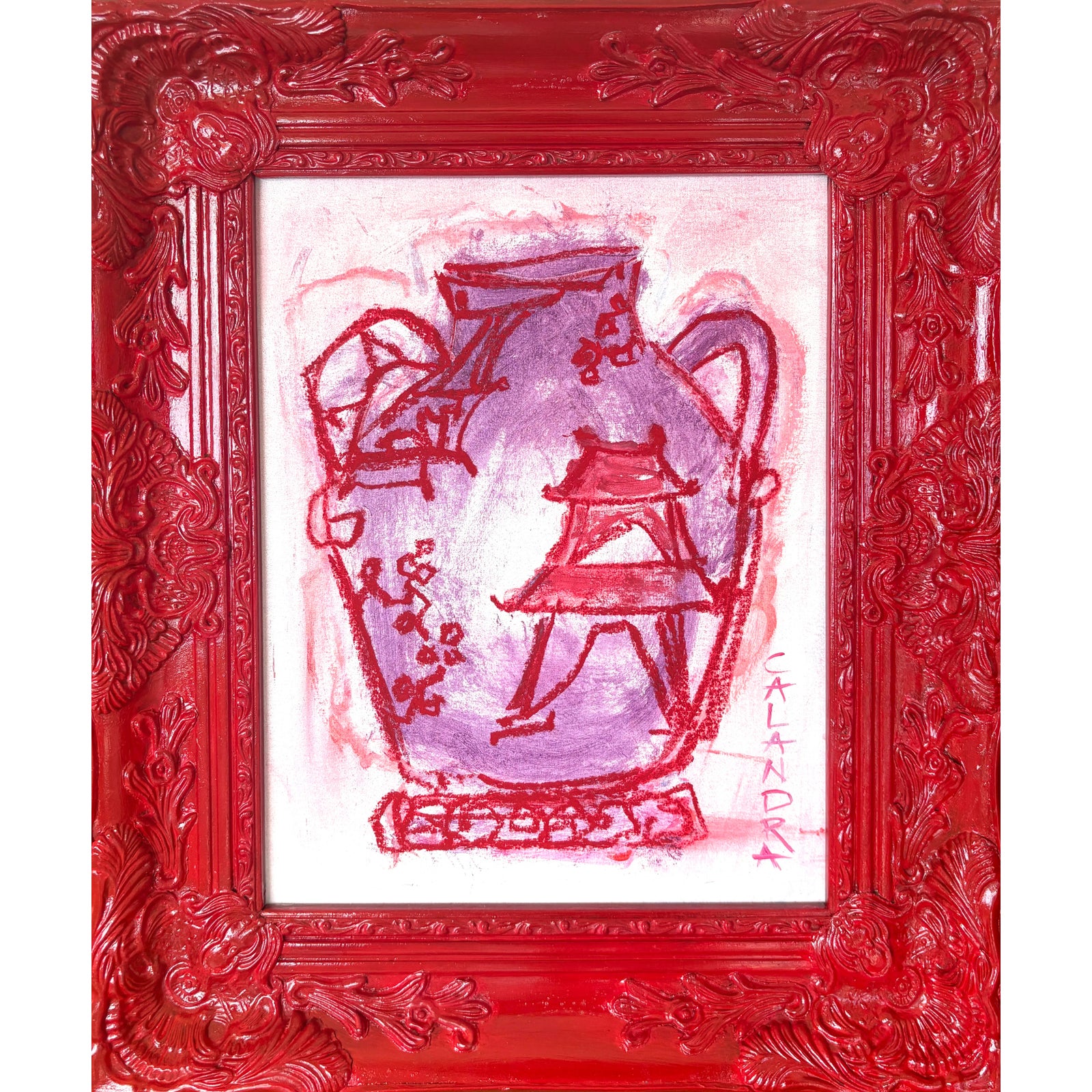 Cherry Blossoms, Original Painting by Amy Calandra | Chairish