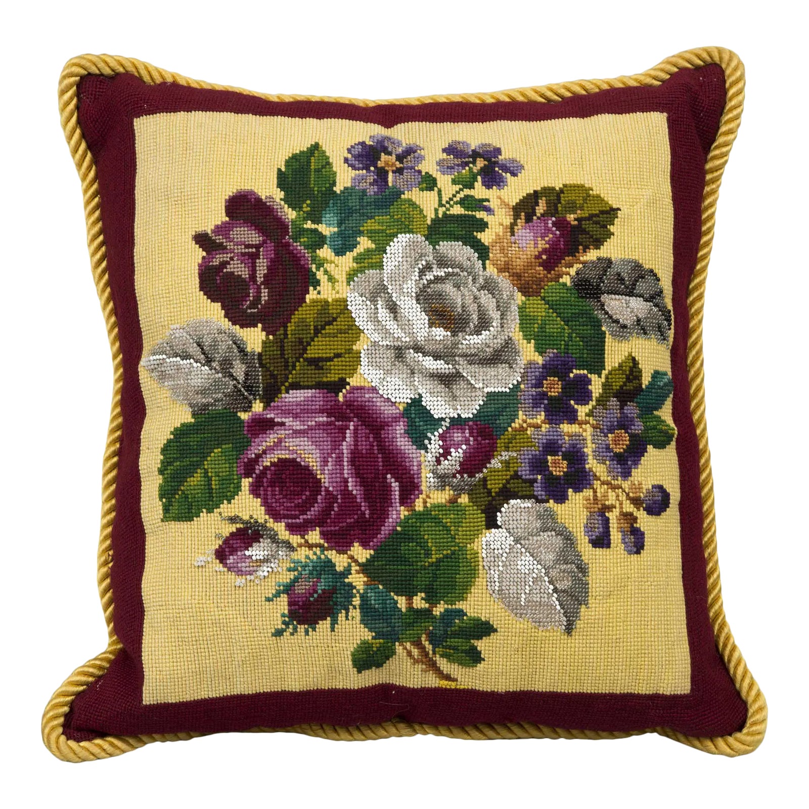 Victorian Beadwork Cushion, Circa 1880 | Chairish