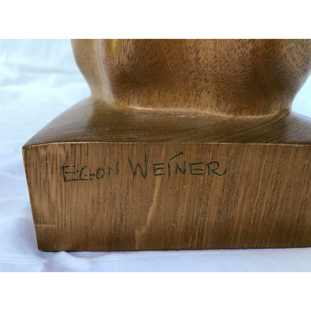 Egon Weiner Abstract Wood Sculpture | Chairish