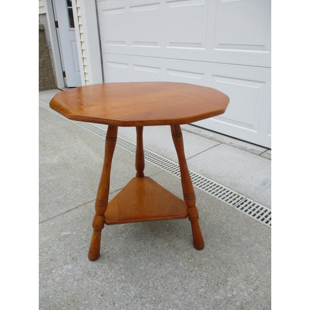 1960's Cushman Maple Three Legged Side Table | Chairish