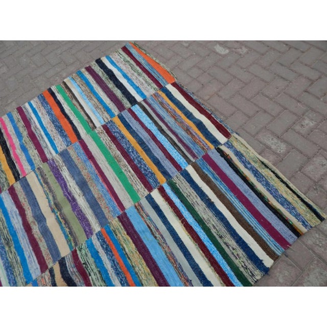 Vintage Striped Turkish Rag Rug 6′2″ × 11′3″ | Chairish