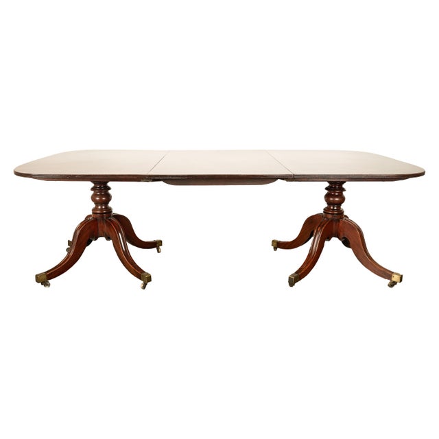 Antique Georgian Regency Cuban Mahogany Twin Pedestal Dining Table Tilt ...