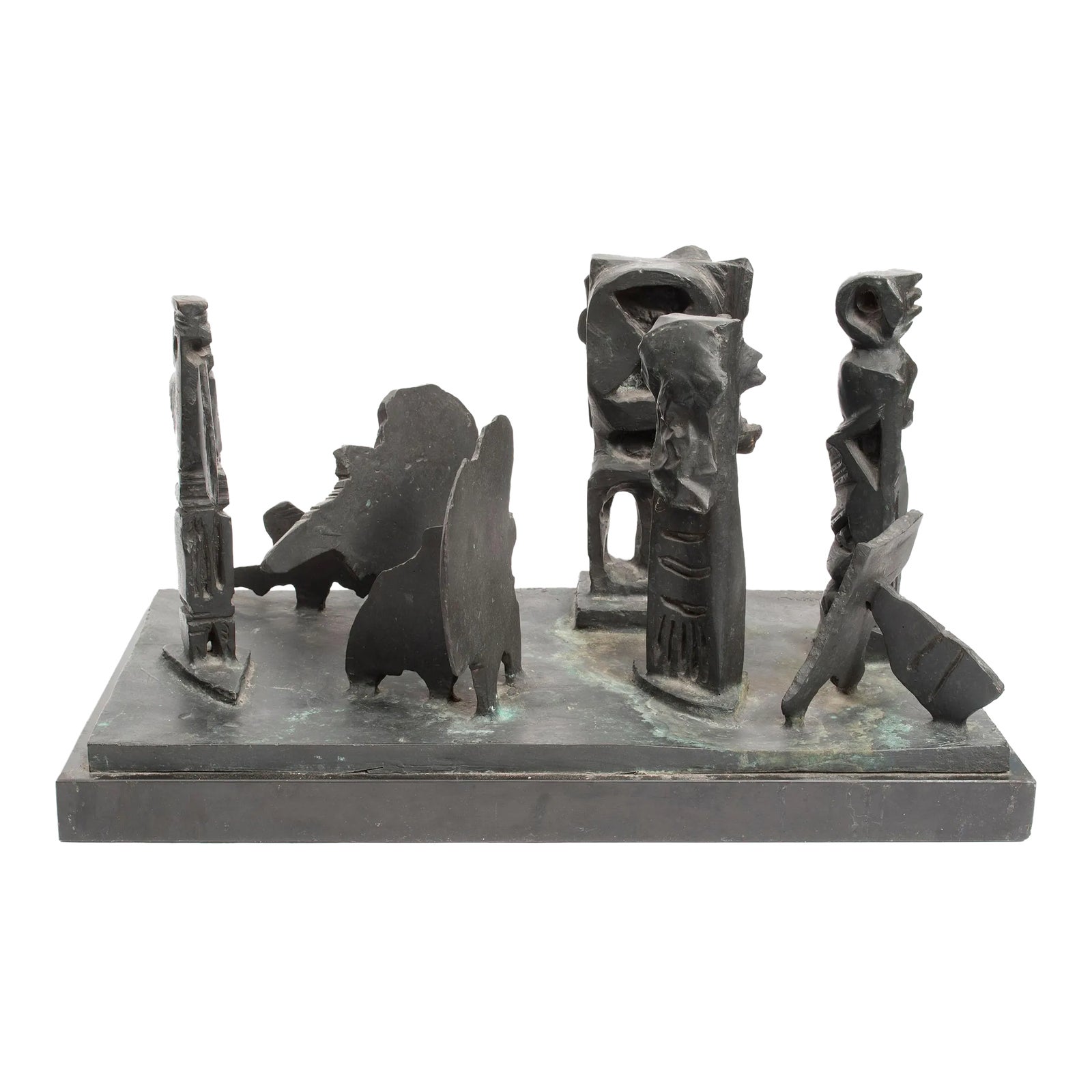Mid 20th Century Abbott Pattison, Brutalist Modern Abstract Bronze ...