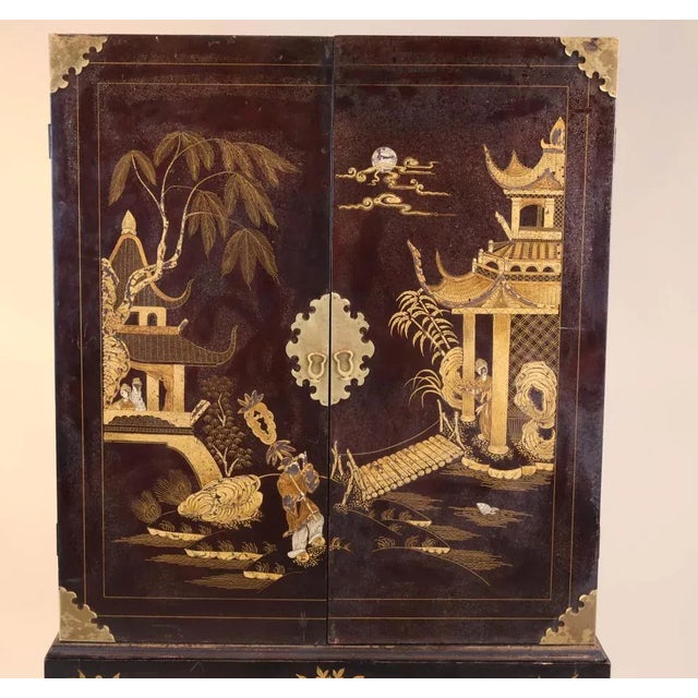 Mid 20th Century George III Style Chinoiserie Two Door Chest on Stand ...