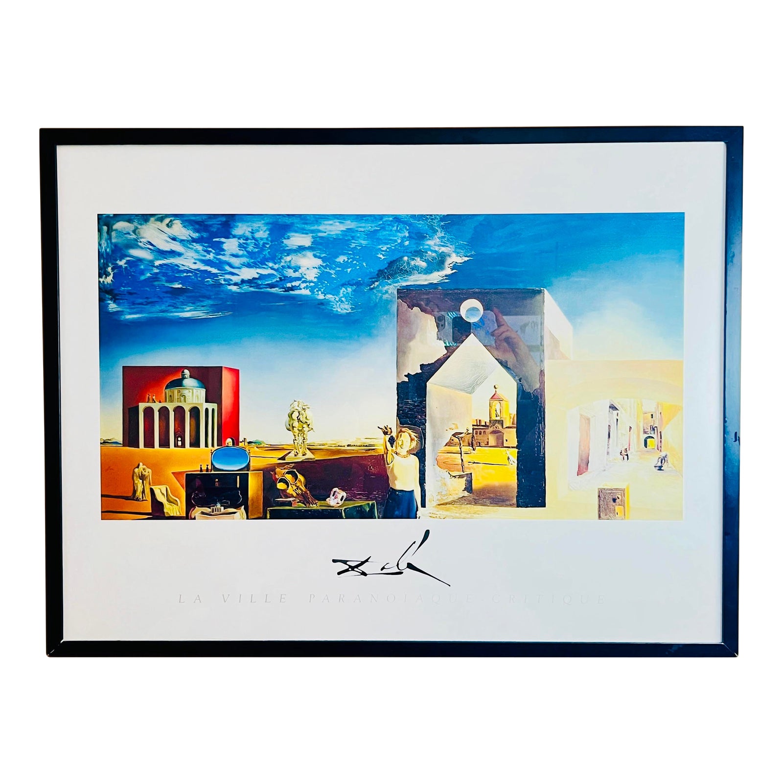 Late 20th Century La Ville Paranoïaque-Critique Framed Art Print (After ...