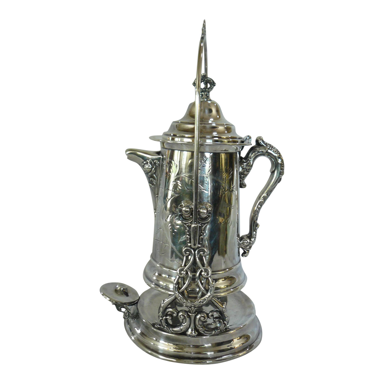 Antique Sheffield Silverplate 1016 Tipping Water Pitcher | Chairish