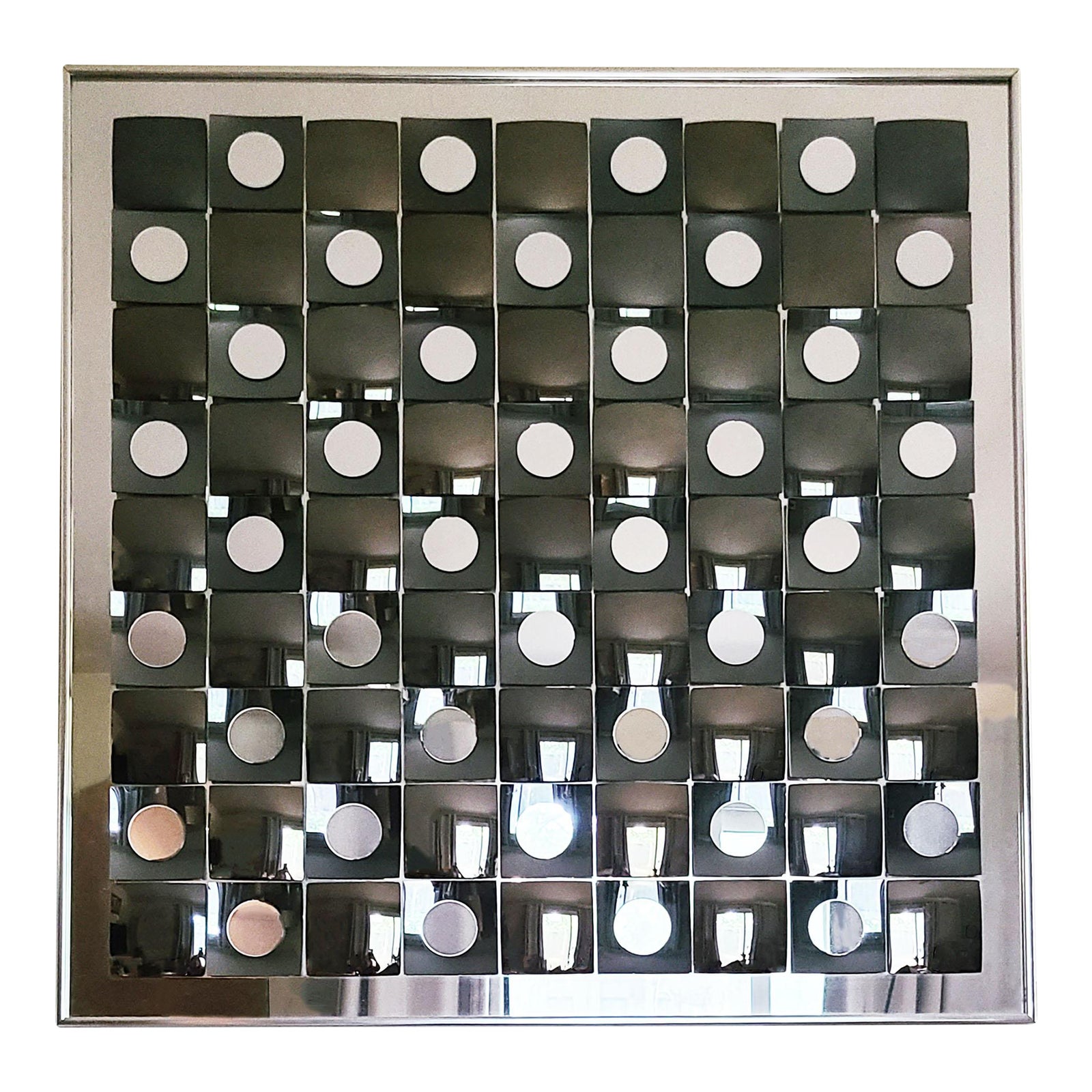 1970s Mirrors Mirrors on the Wall Square Op Art by Hal Bienenfeld ...