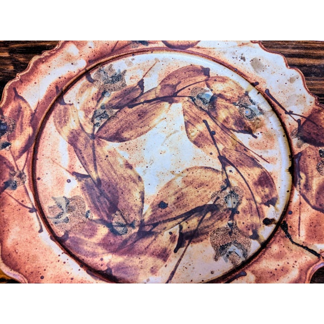 Large David Batz Mid Century Charger Wall Plate | Chairish