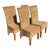 Set of 4 French Vintage Banana Leaf Dining Chairs | Chairish