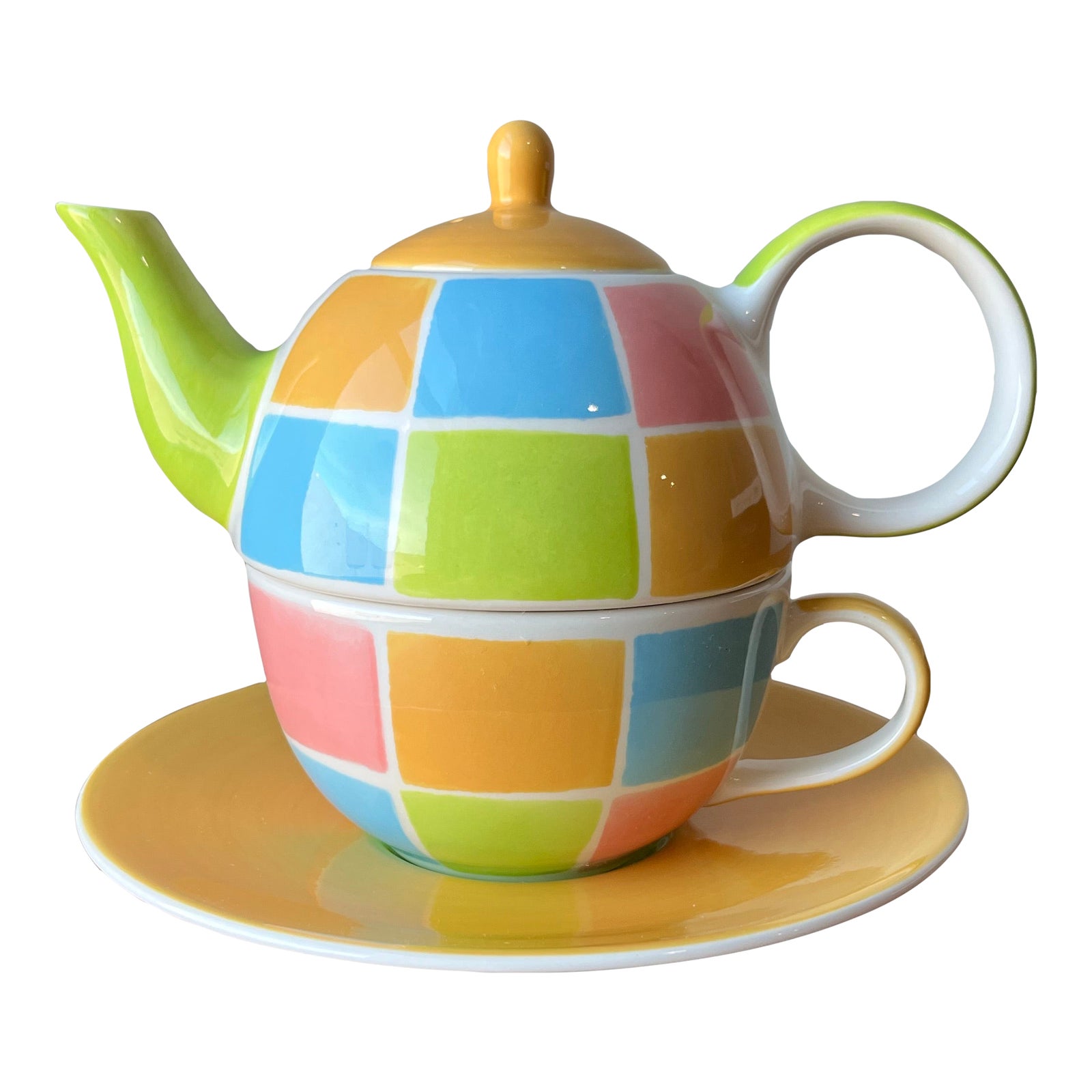 HuesNBrews Tea for One Colorful Mosaic Pattern or Design, Single Serve ...
