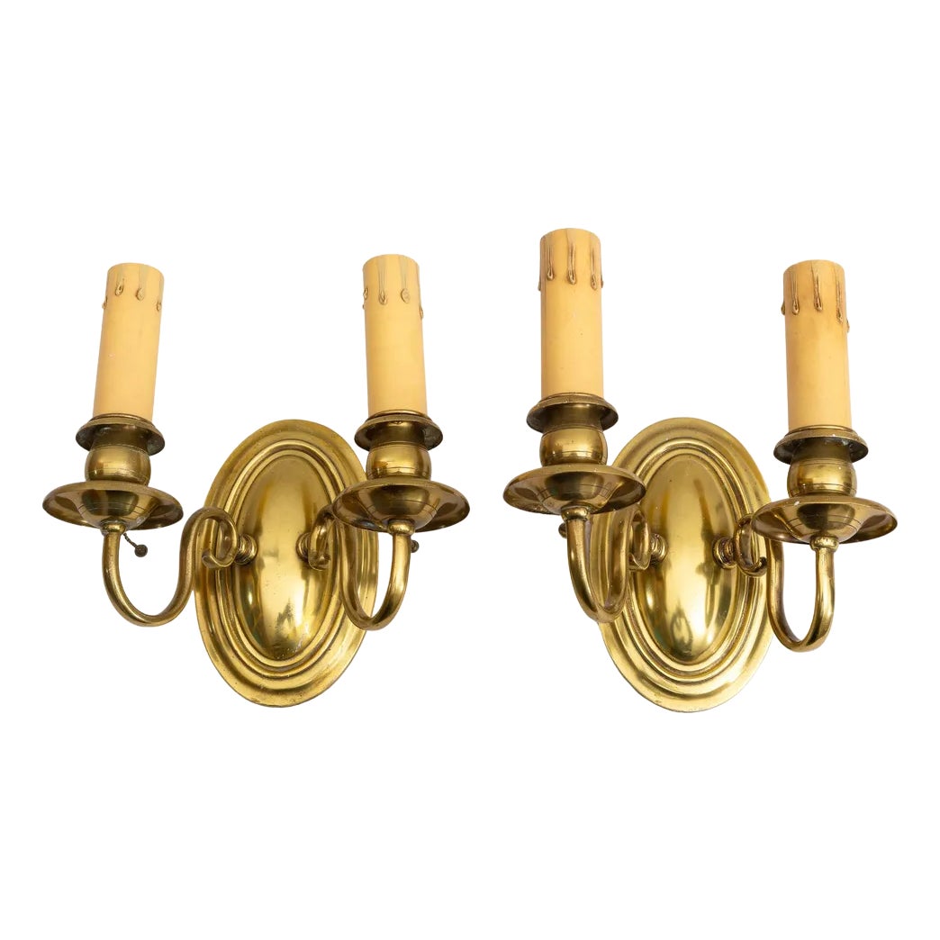 Vintage Brass Appliques, 1950s, Set of 2 | Chairish