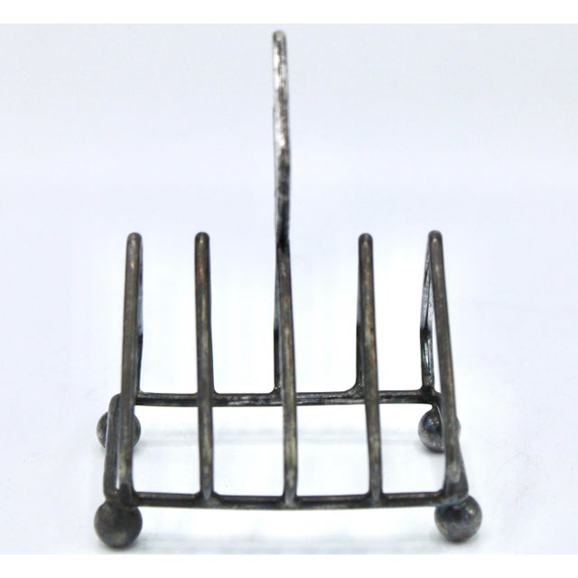 1940s Art Deco English Silver Plate Toast Rack / Letter Holder ...