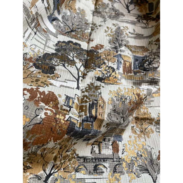 1960’s Golden Trees Italianate Drapery Panel | Chairish