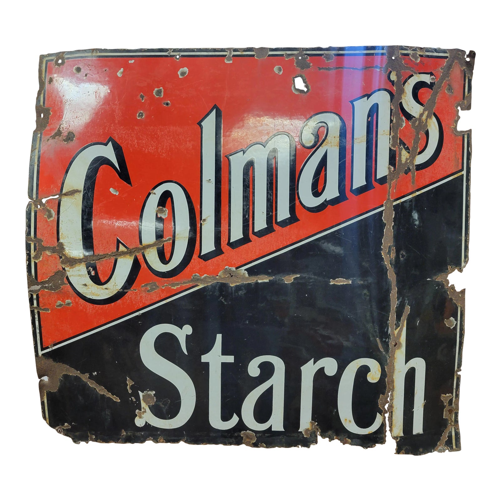 Antique 1920s Original Porcelain / Enamel Metal Advertising Sign ...