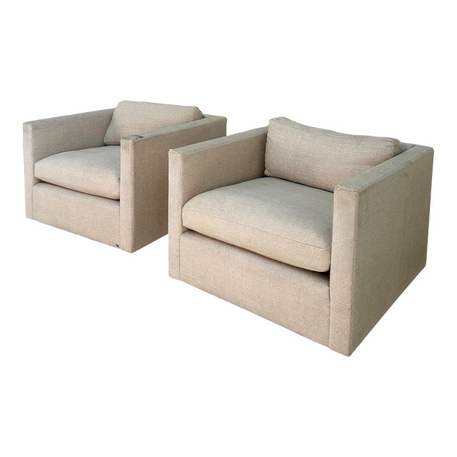 1970s Pair of Charles Pfister Chairs | Chairish