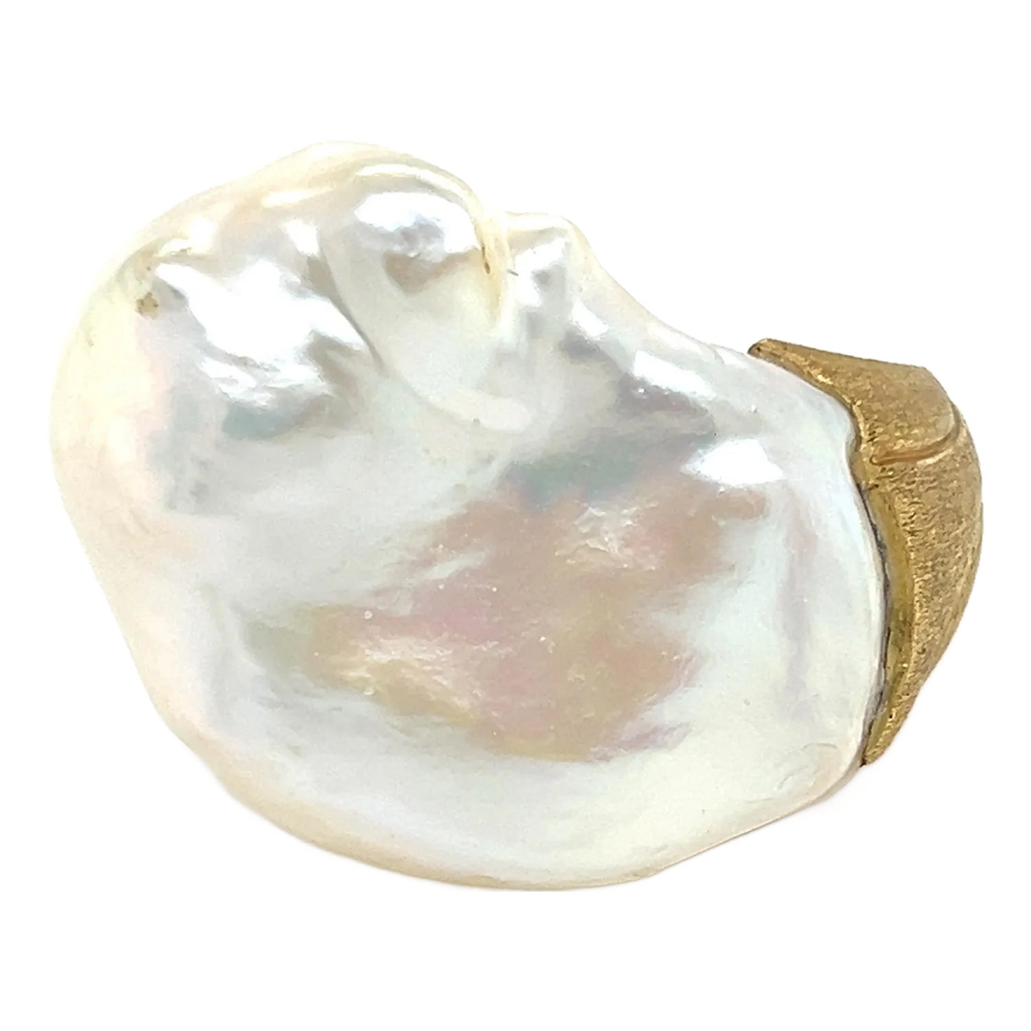 Yvel Satin Sea Baroque Freshwater Pearl 18k Yellow Gold Ring, Size 6 ...