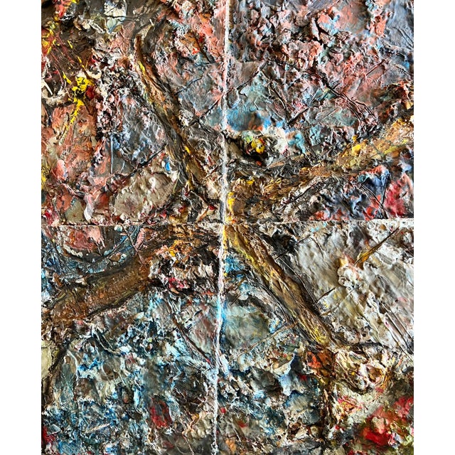 Michael David, Large Michael David Abstract Expressionist Encaustic ...