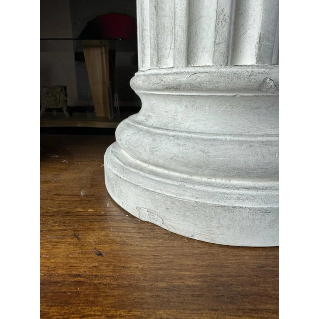 White Greek Ionic Column Pedestal | Chairish