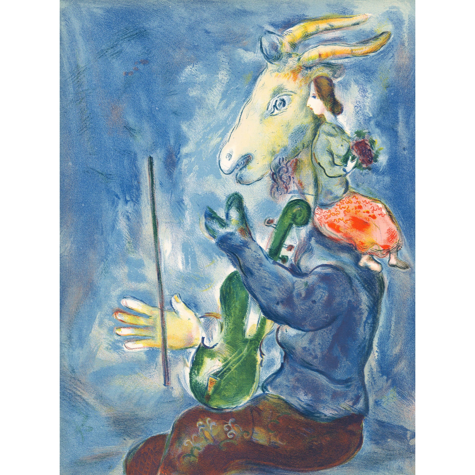 Original 1938 Lithograph "Printemps" (Springtime) by Marc Chagall ...