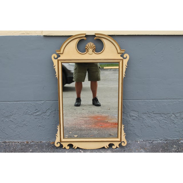 1940's Early American Carved & Patinated Mirror | Chairish