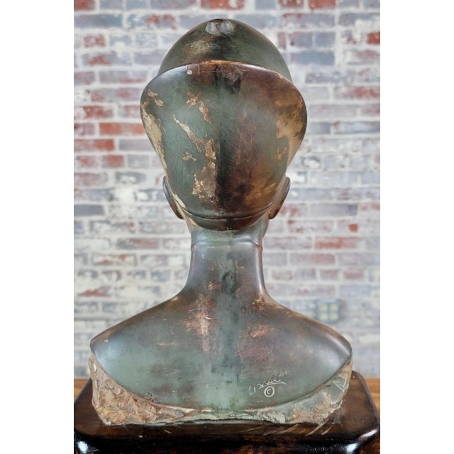 Nefertiti Bust Sculpture - Egyptian Revival Carved Stone | Chairish