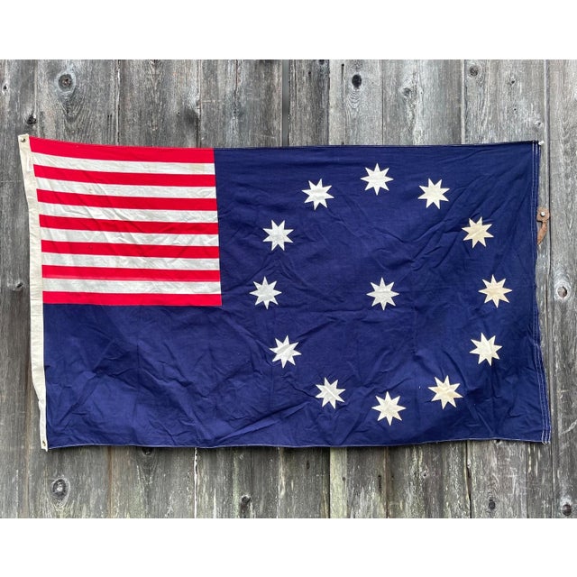 Vintage American Revolutionary Flag Cotton 1976 Easton Pa. | Chairish