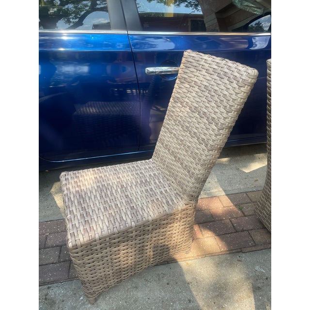 Contemporary Wicker Patio Rocker & Chair, 2 Pieces | Chairish