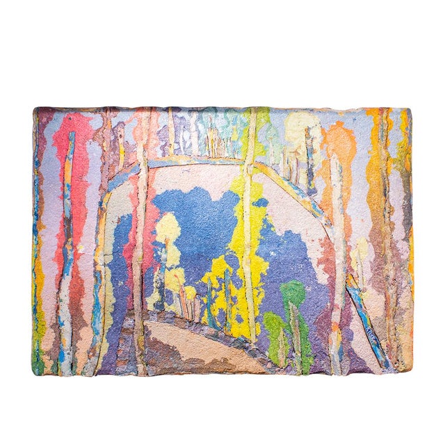 Contemporary Abstract Mixed-Media Paper Painting by Roland Poska | Chairish