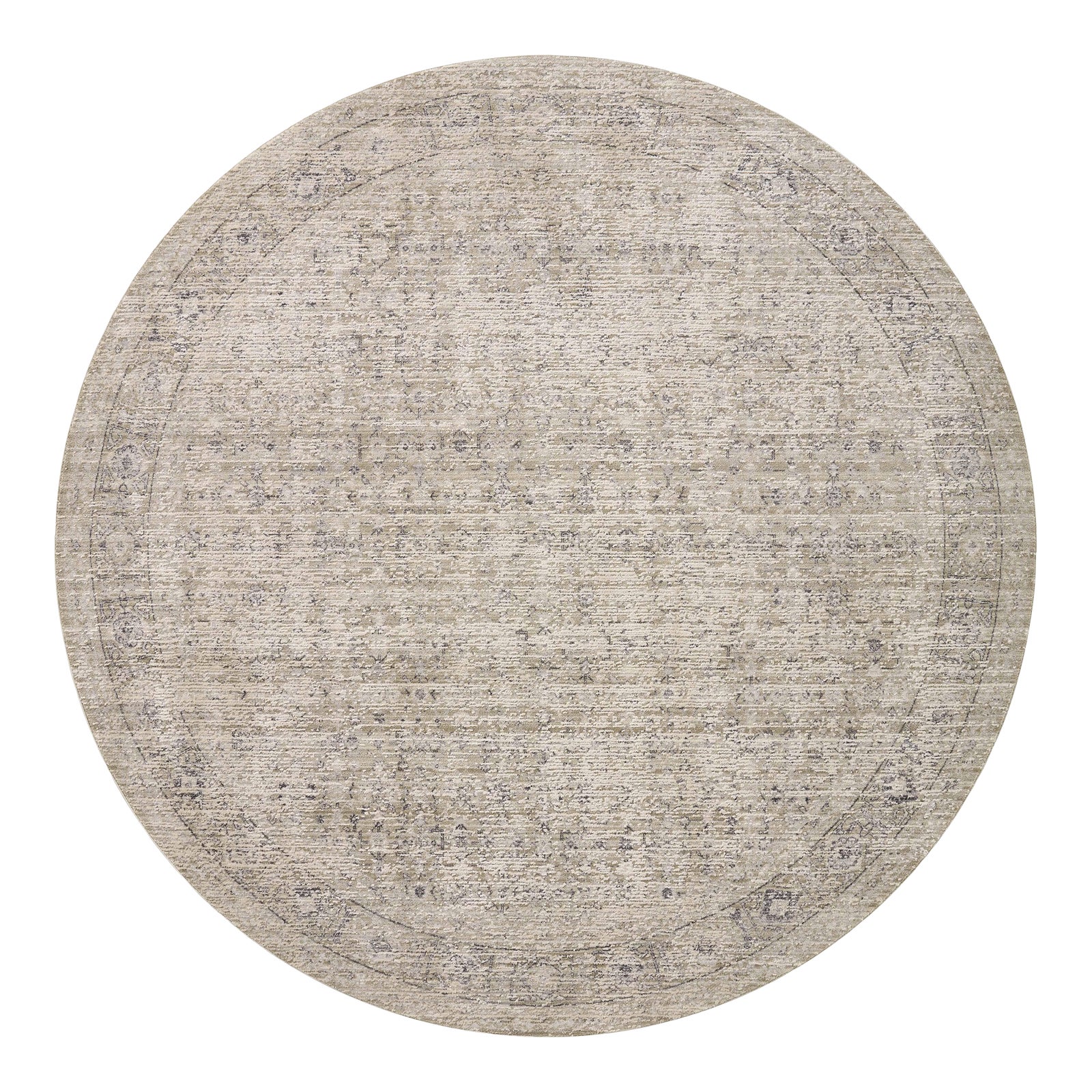 Amber Lewis x Loloi Alie Taupe / Dove 7'-10" x 7'-10" Round Area Rug ...