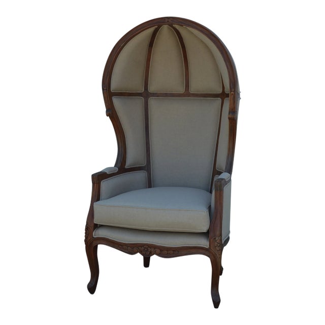 Louis XV French Rustic Canopy Throne Chair | Chairish