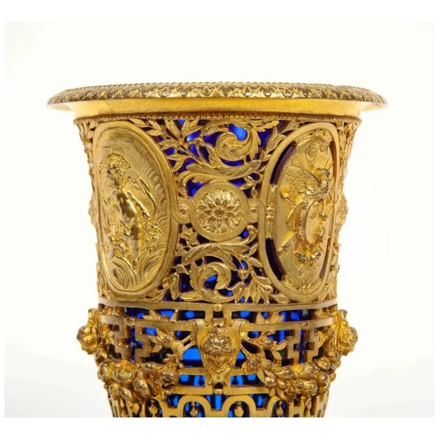Late 19th Century Louis Constant Sévin & F. Barbedienne Ormolu and Blue ...