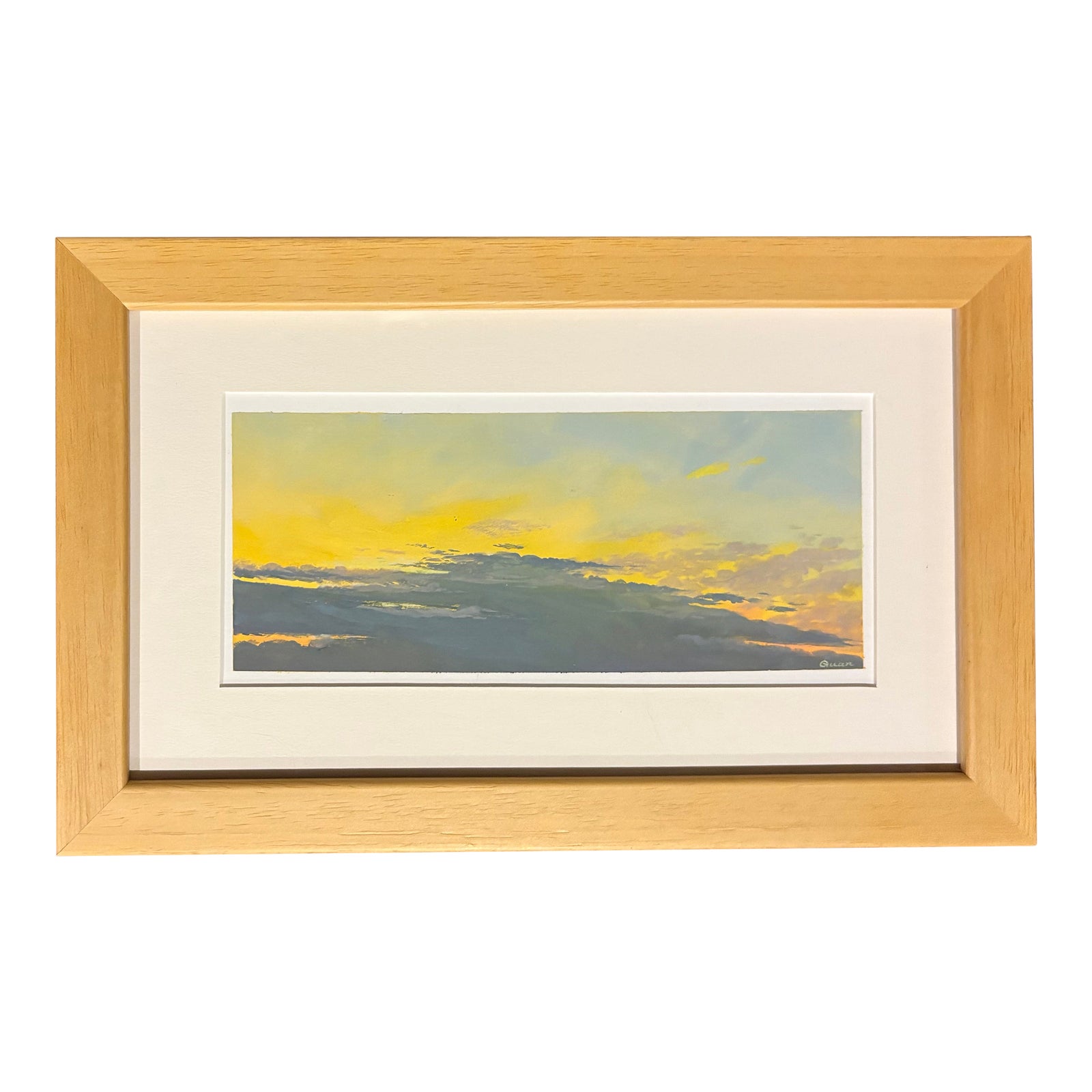 2025 Gouache Magical Realism Original Seascape, Floated and Framed ...